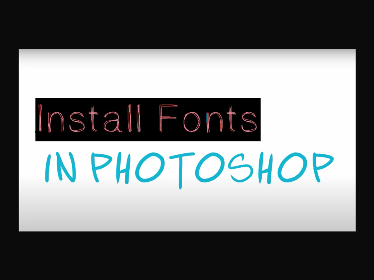How To Add Fonts In Photoshop 